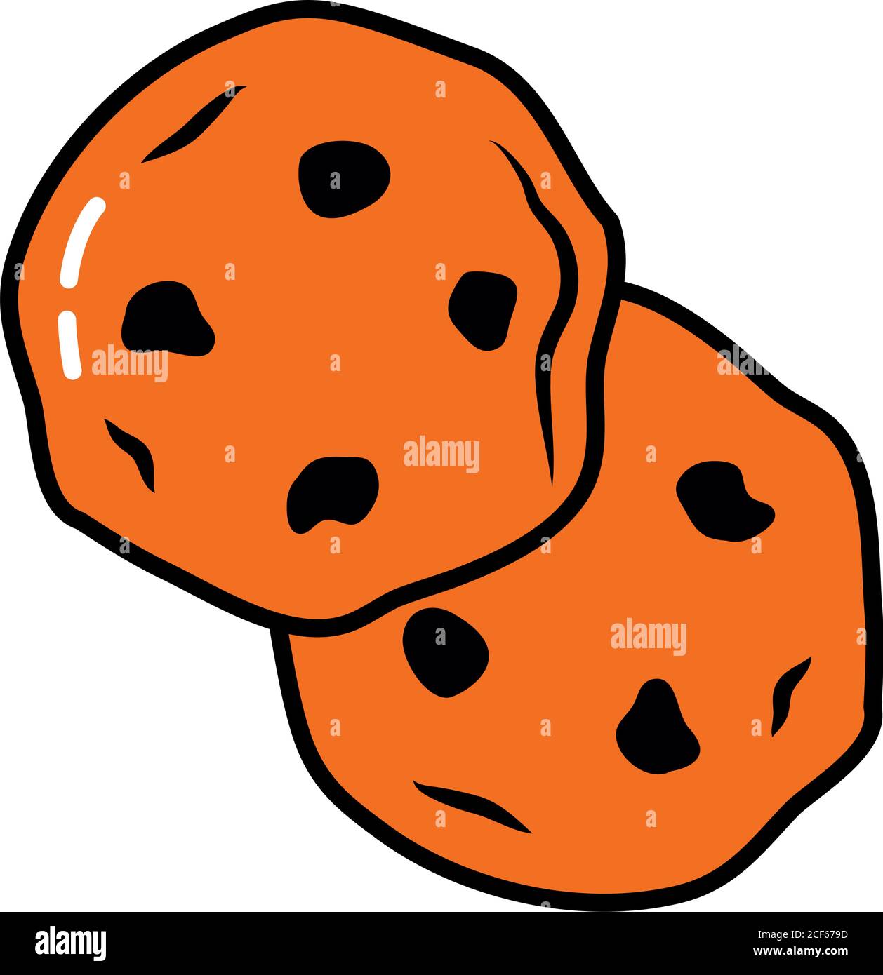 pop art elements concept, cookies icon over white background, line and ...