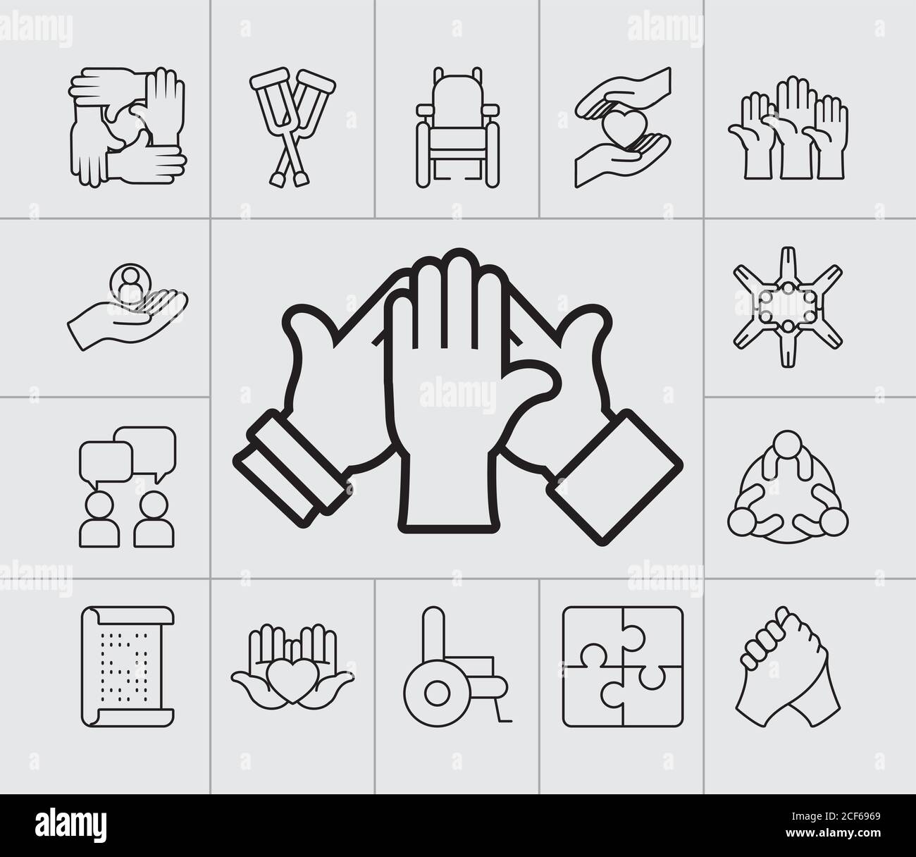 Inclusion diversity hands Stock Vector Images - Alamy