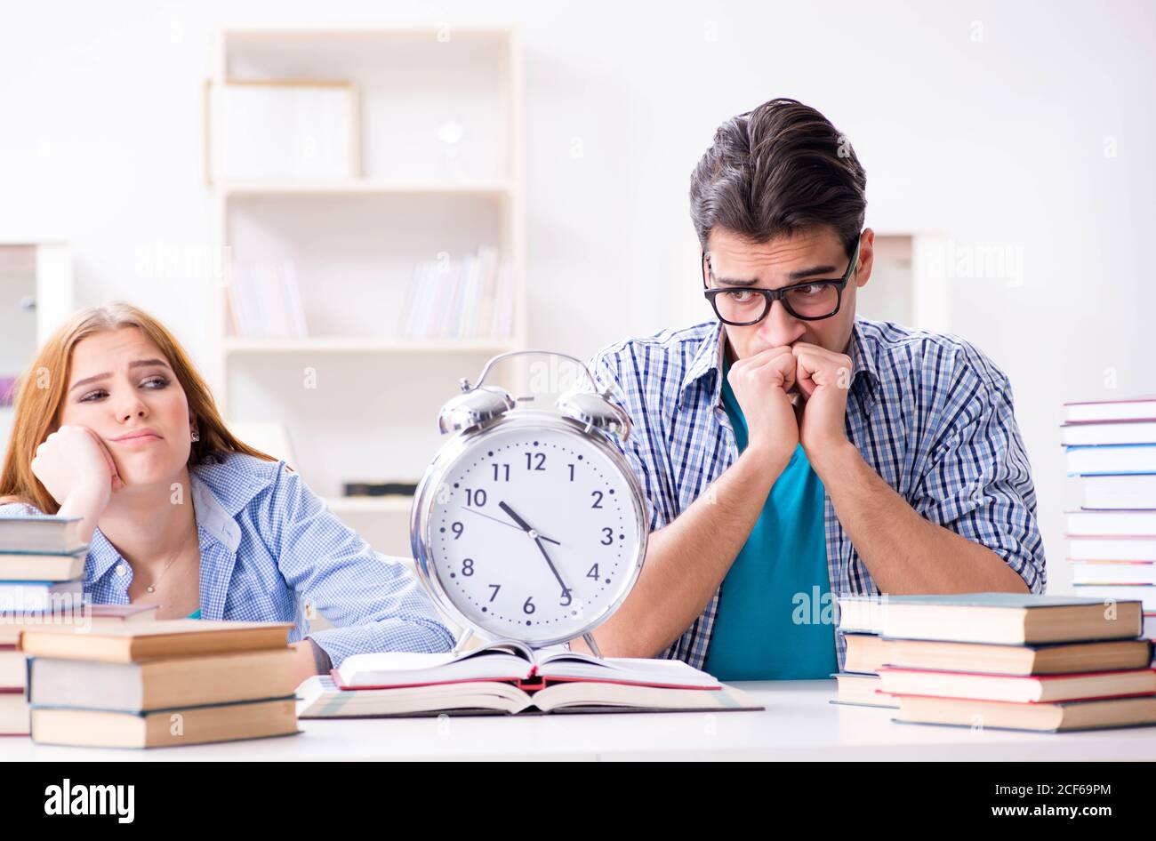 University class two students upset hi-res stock photography and images ...