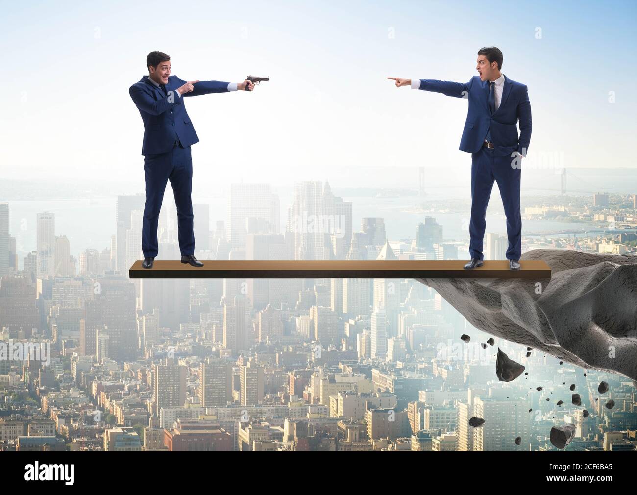 The partnership and teamwork concept with two businessmen Stock Photo ...