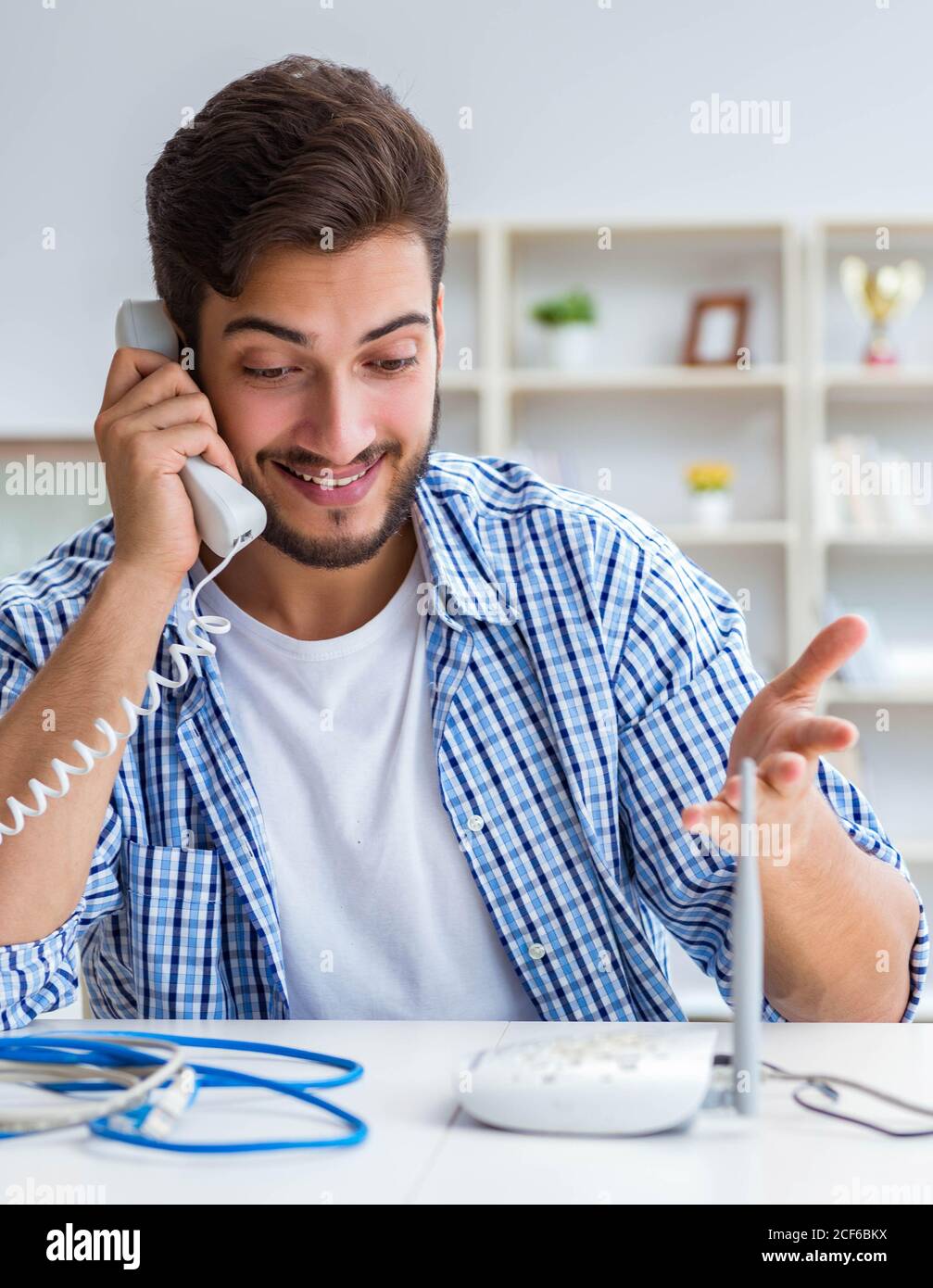 The man enjoying fast internet connection Stock Photo - Alamy