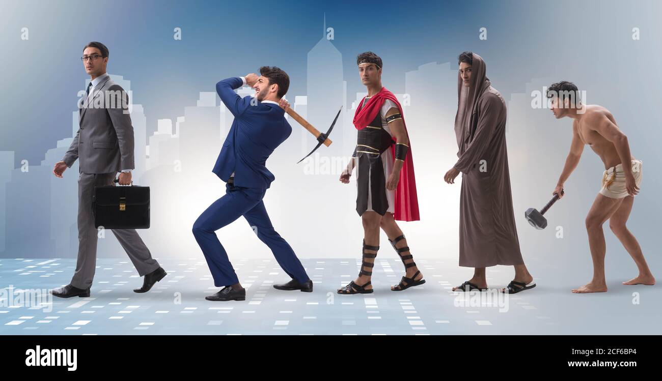 Evolution of man from ape hi-res stock photography and images - Alamy