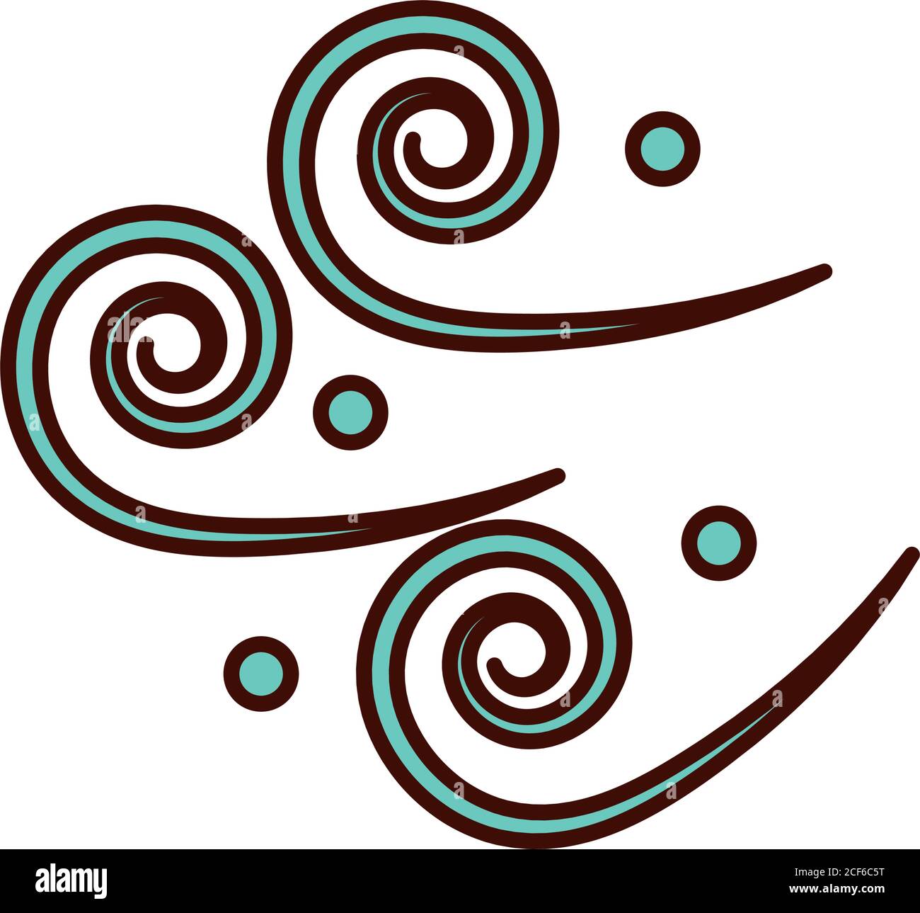 wind autumn season vector illustration line and fill icon Stock Vector ...