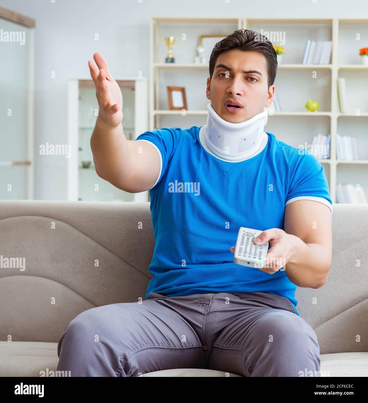 Pain neck brace football hi-res stock photography and images - Alamy