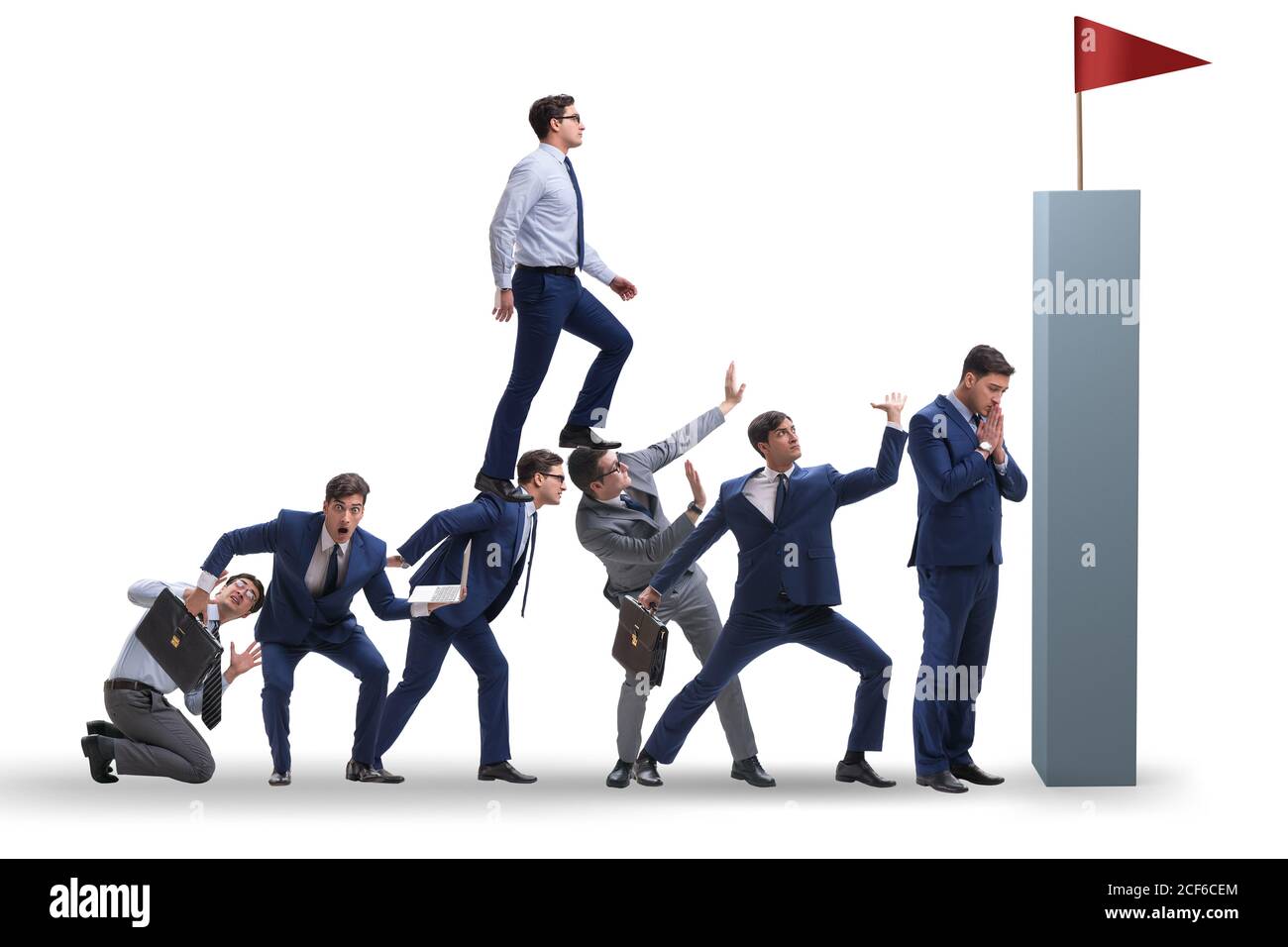 Career progression concept with businessman climbing the stairs Stock ...