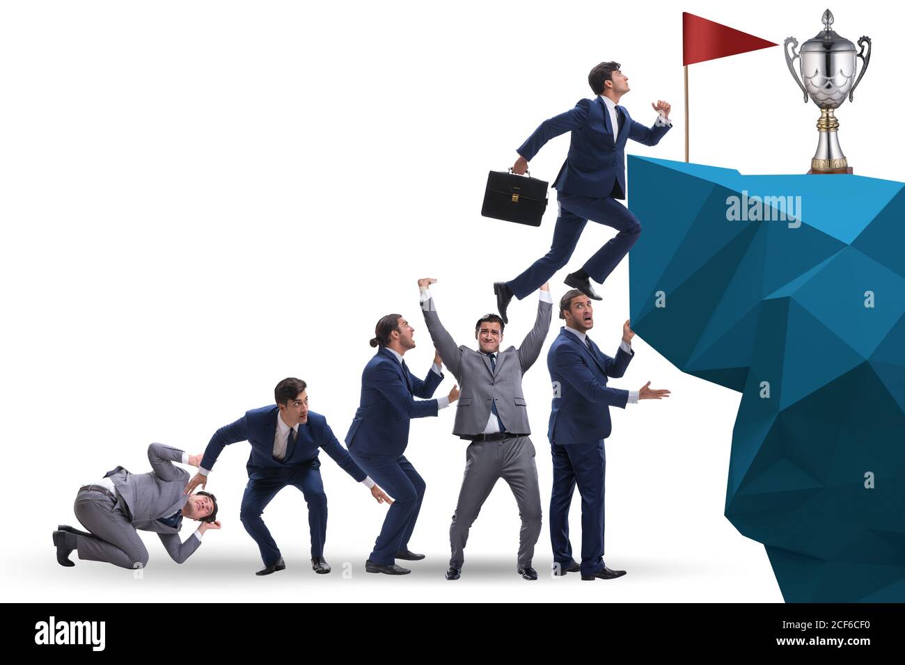 Career progression concept with businessman climbing the stairs Stock ...