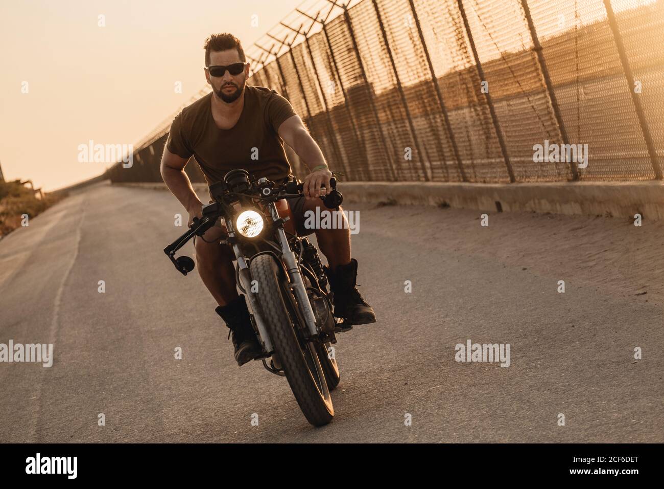 Bearded motorcyclist hi-res stock photography and images - Alamy