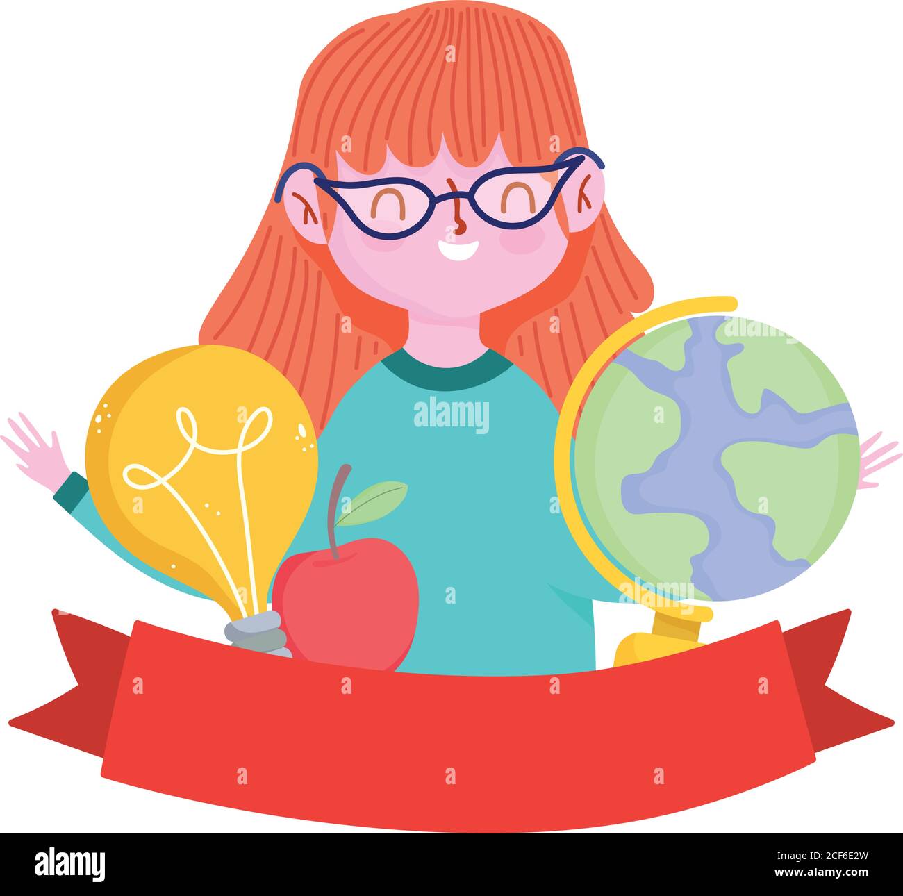 happy teachers day, teacher cartoon school map and apple vector ...