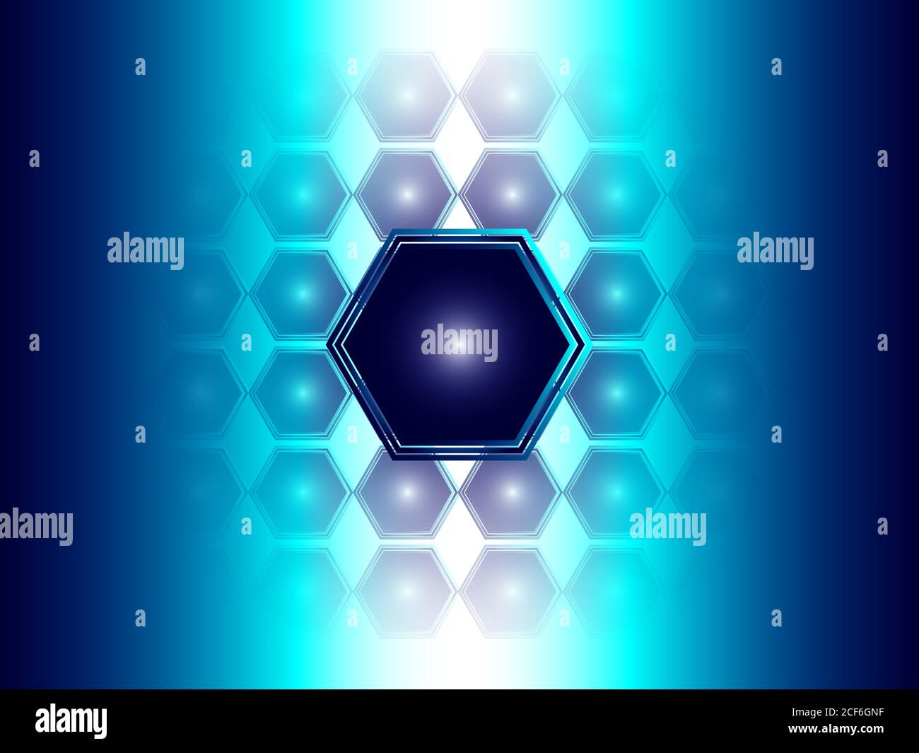 3D hexagon blue technology background illustration Stock Photo - Alamy