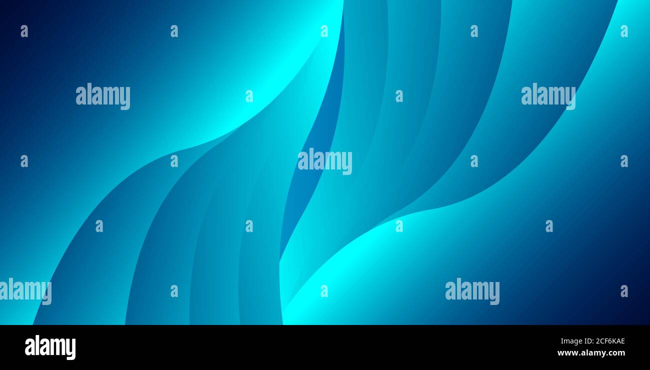Gradient blue wavy background 3d illustration Stock Photo - Alamy