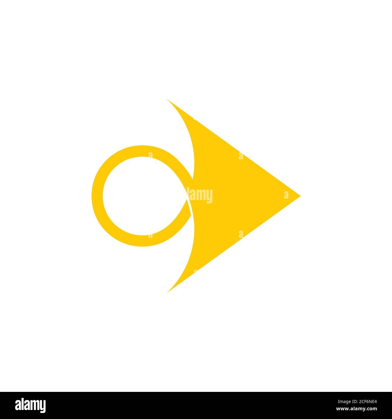 loop arrow simple geometric letter d logo vector Stock Vector Image ...