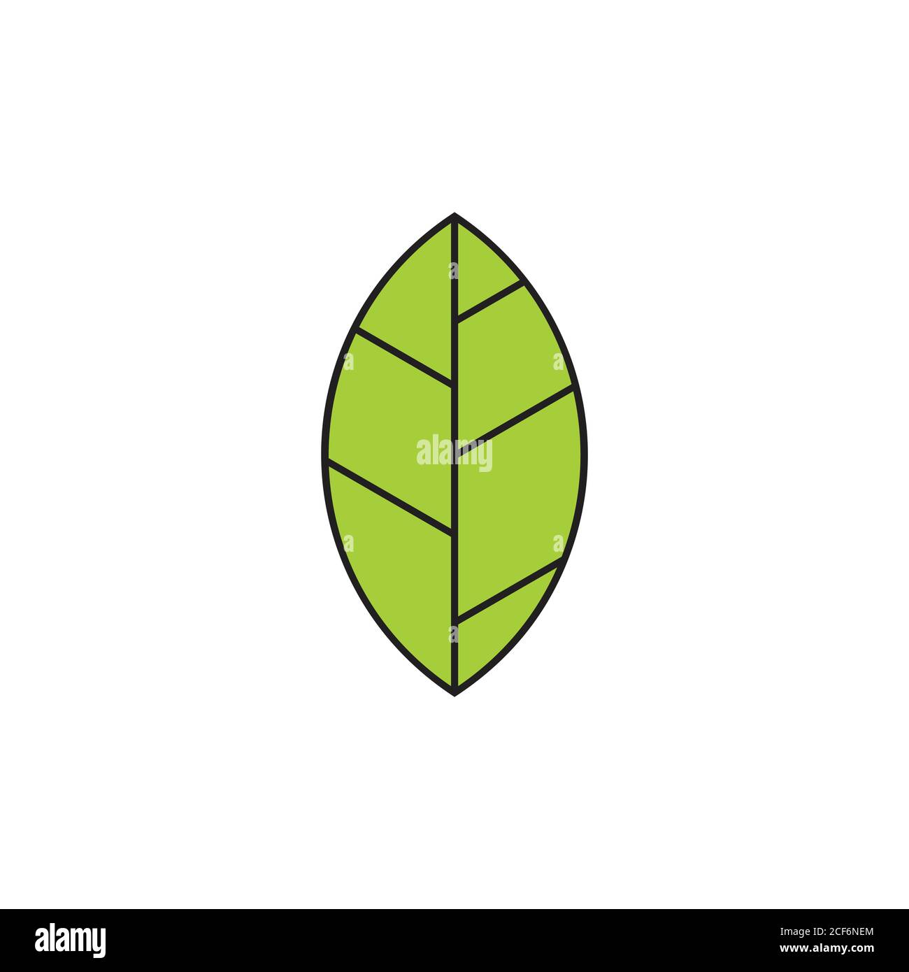 leaf simple geometric leaf logo vector Stock Vector Image & Art - Alamy