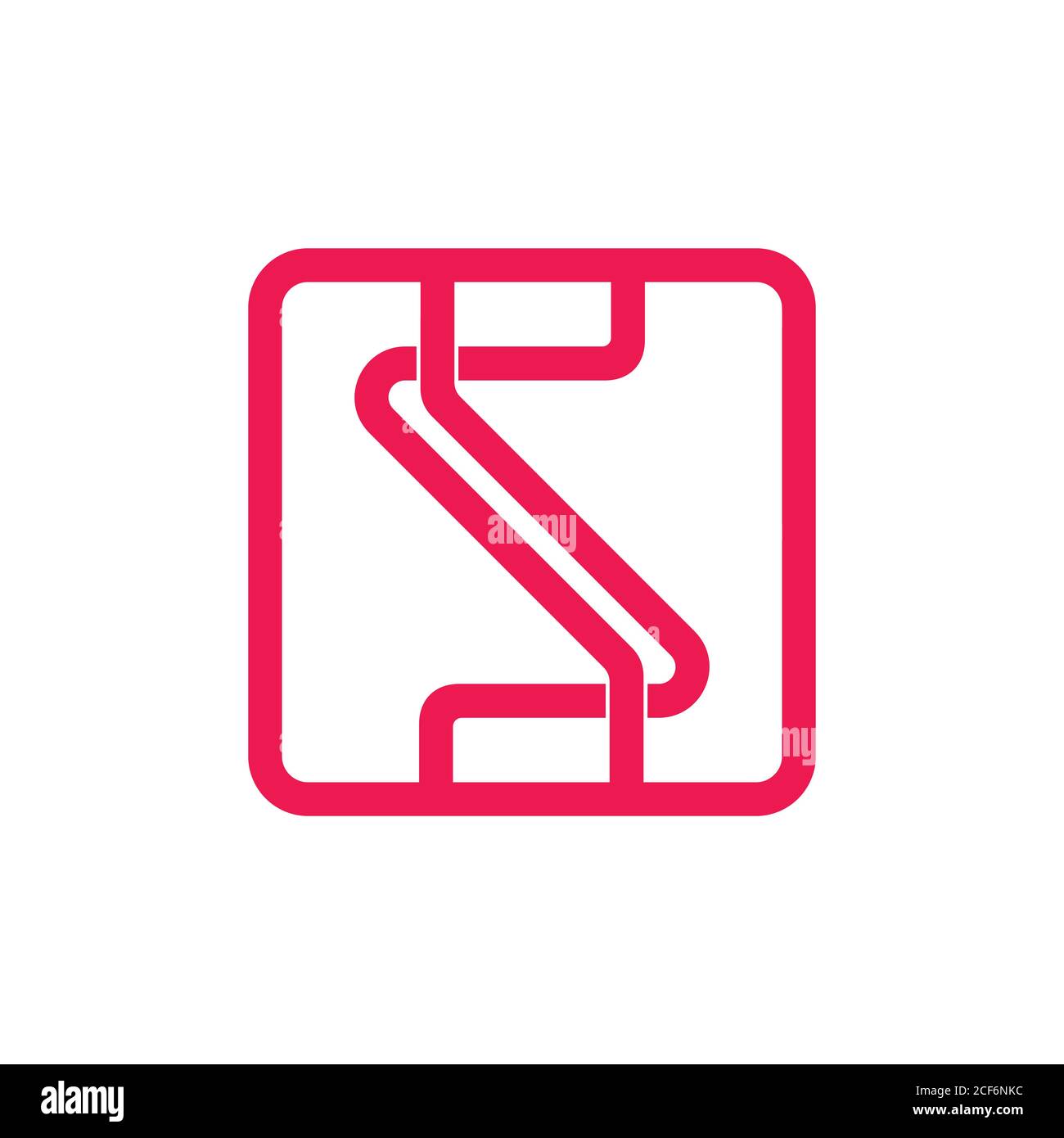 letter s linked line square logo vector Stock Vector Image & Art - Alamy