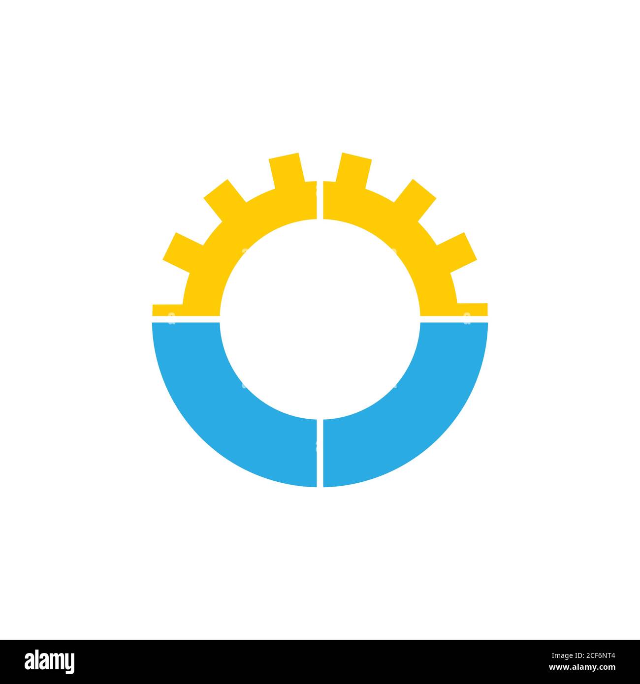 Vector yellow gear cog wheel hi-res stock photography and images - Alamy