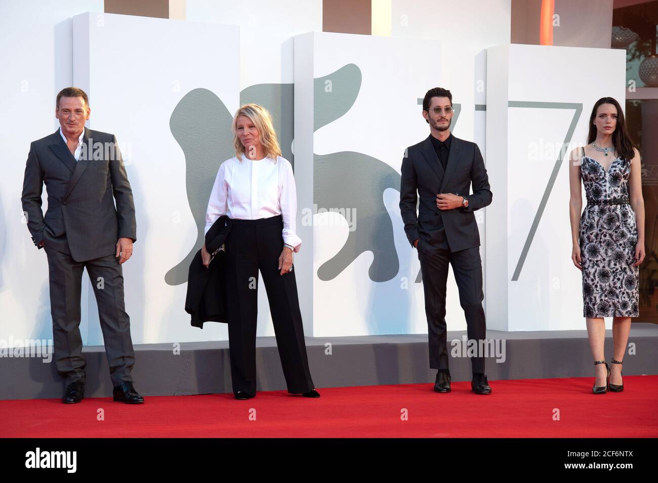 Venice, Italy. 03rd Sep, 2020. Benoit Magimel, Nicole Garcia, Pierre ...