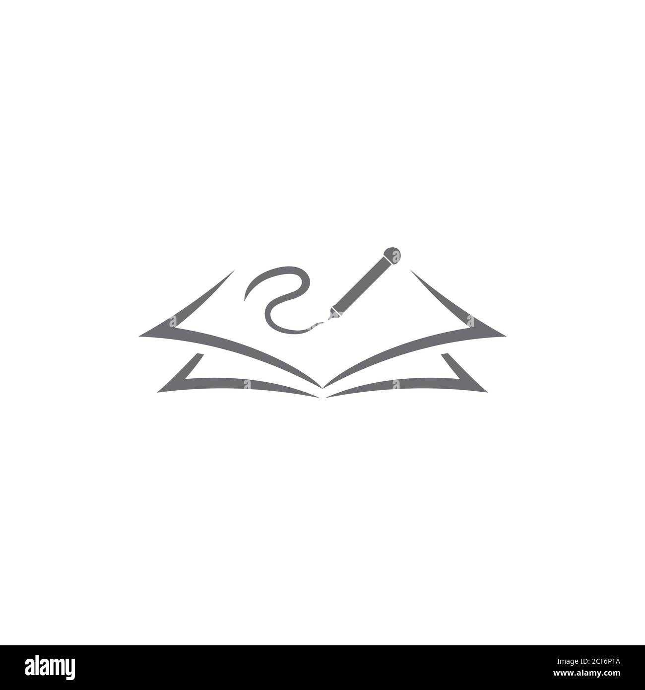 book and pen writer symbol education vector Stock Vector Image & Art ...