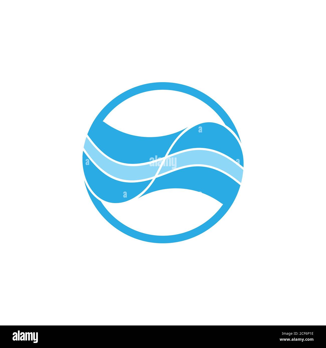 blue wavy stripes design logo vector Stock Vector Image & Art - Alamy