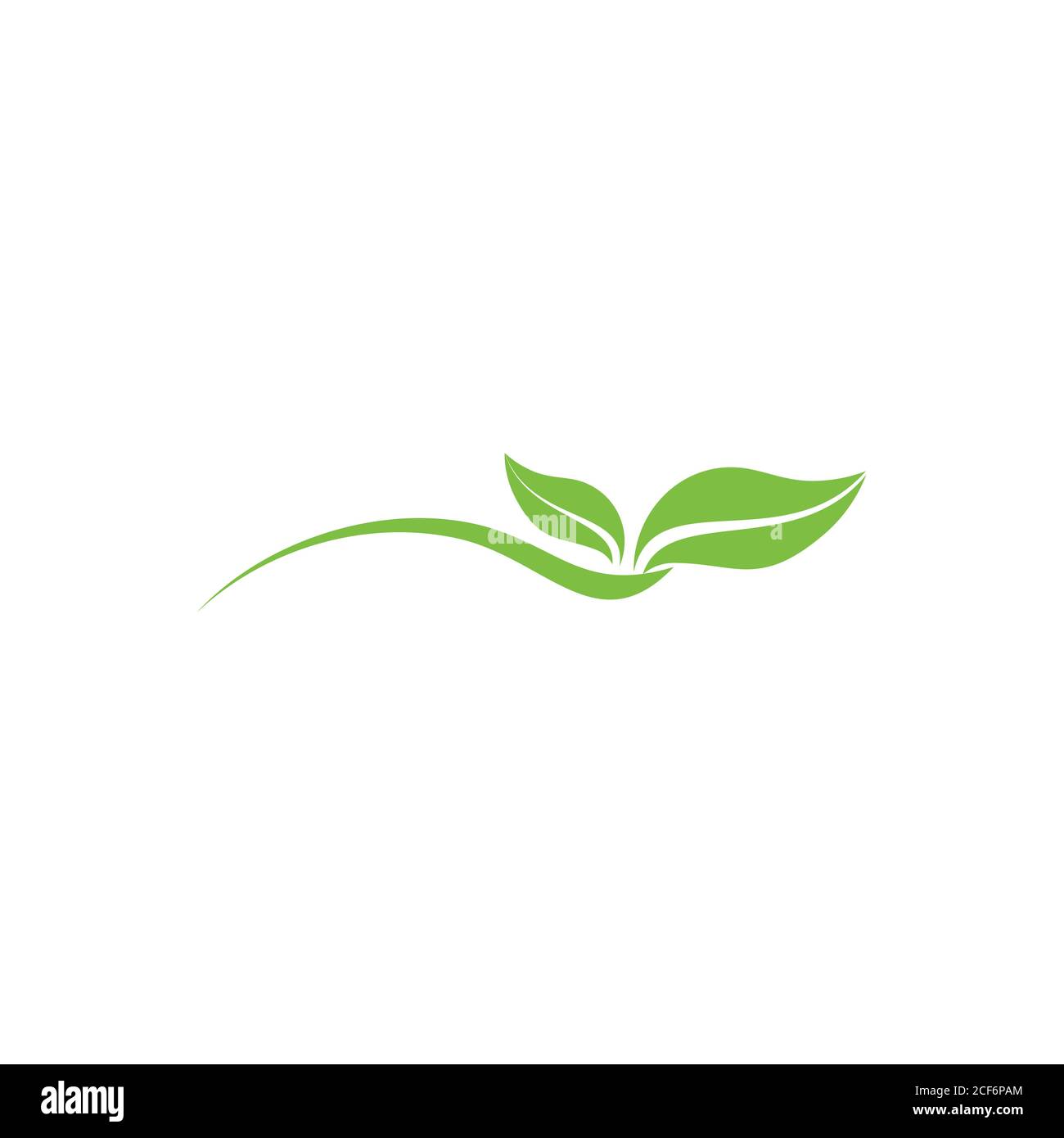 simple curves leaf dynamic logo vector Stock Vector Image & Art - Alamy
