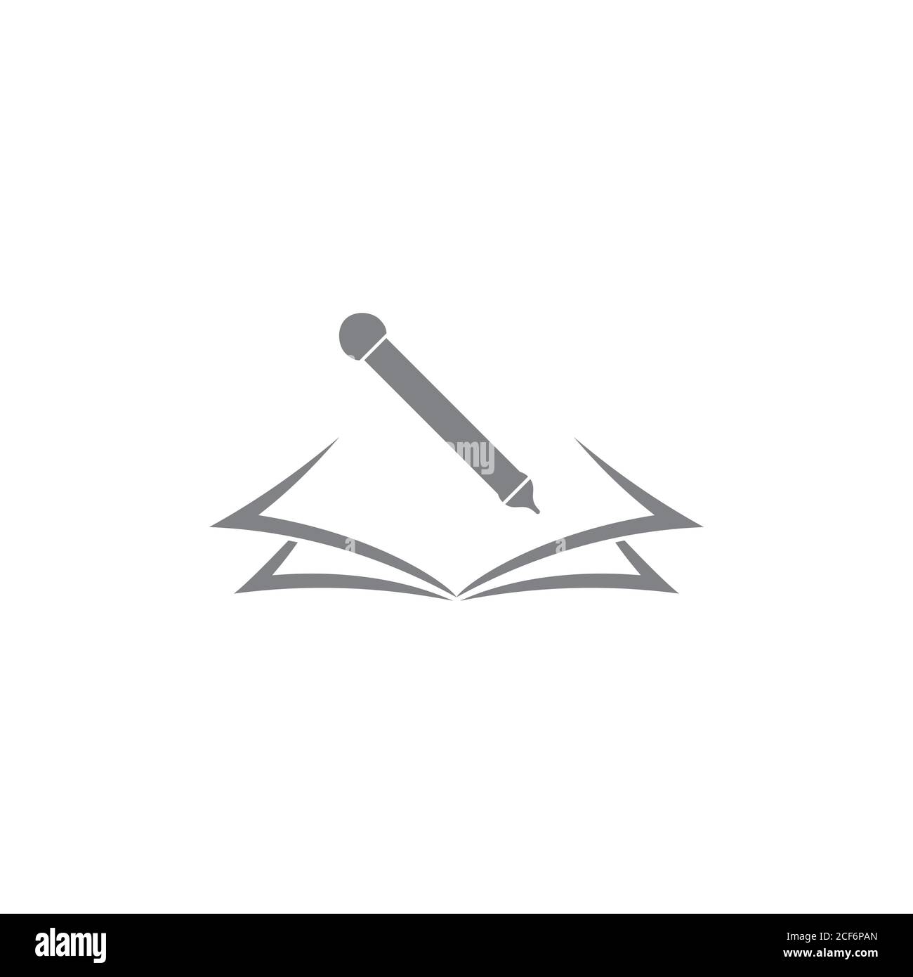 book and pen writer symbol education vector Stock Vector Image & Art ...
