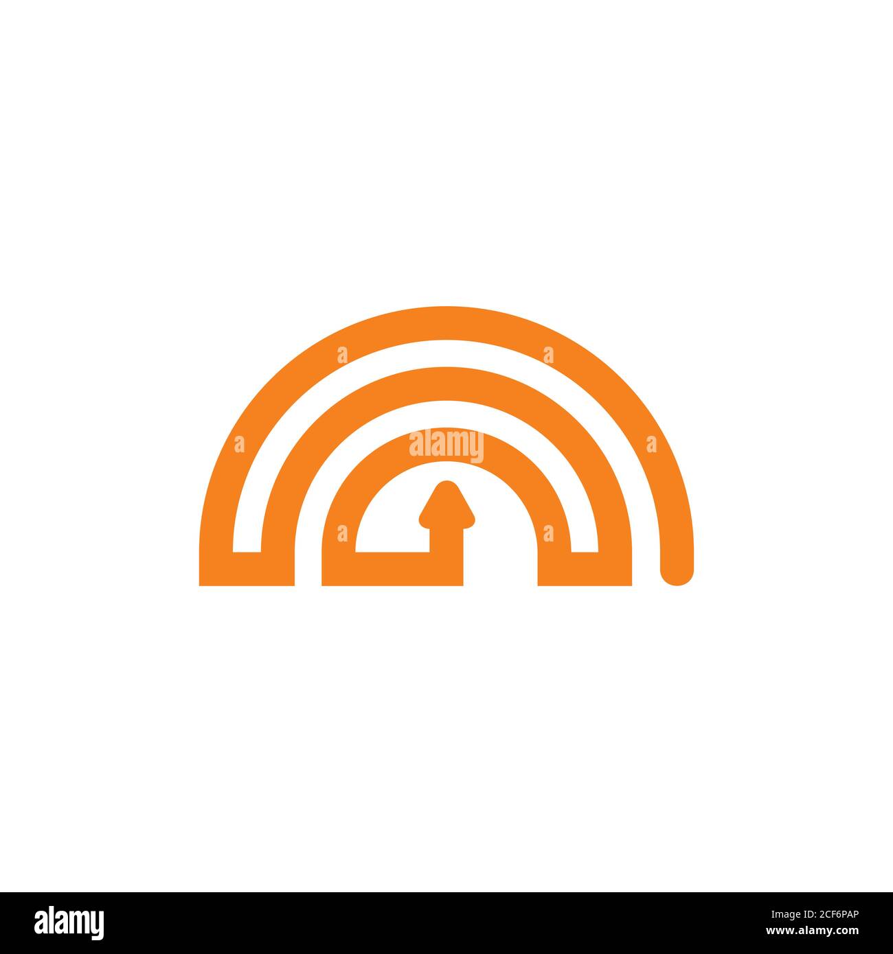 abstract curves geometric line arrow up simple logo vector Stock Vector ...