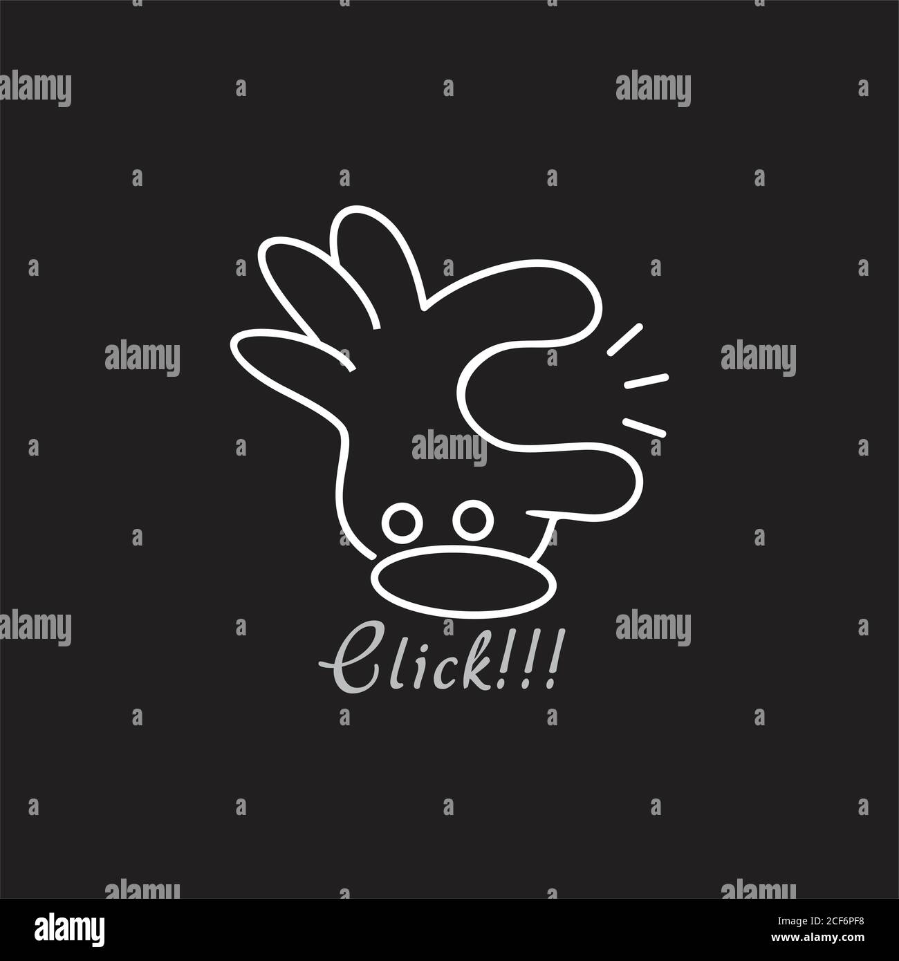 abstract letter c click hand symbol decor vector Stock Vector Image ...