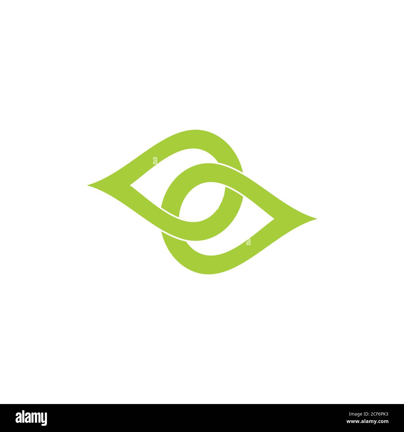 linked green leaf unique logo vector Stock Vector Image & Art - Alamy