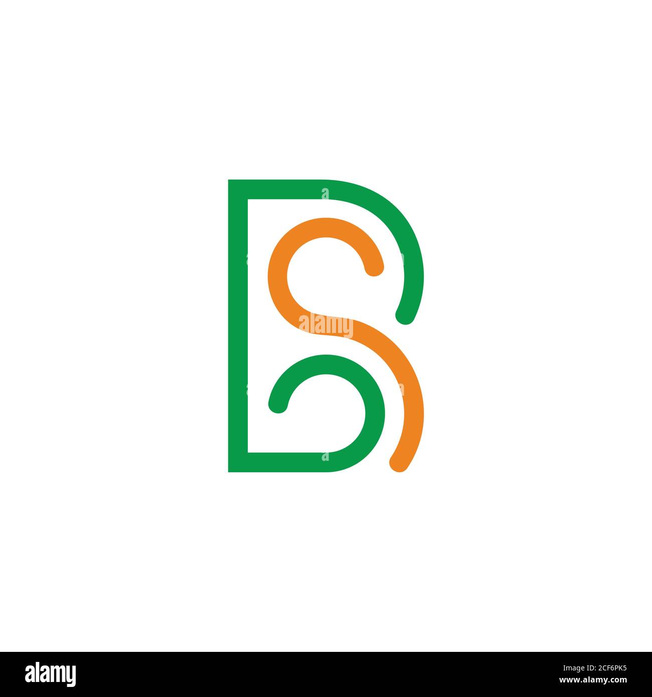 vector of letter bs geometric colorful line design symbol logo Stock ...
