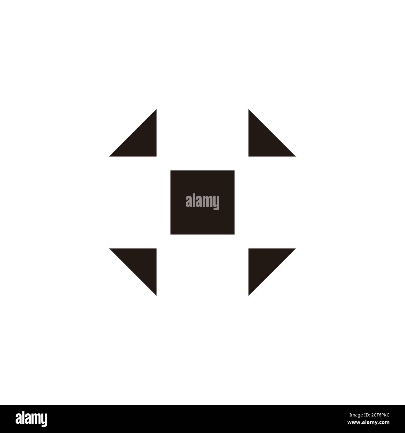 plus simple square negative space symbol logo vector Stock Vector Image ...