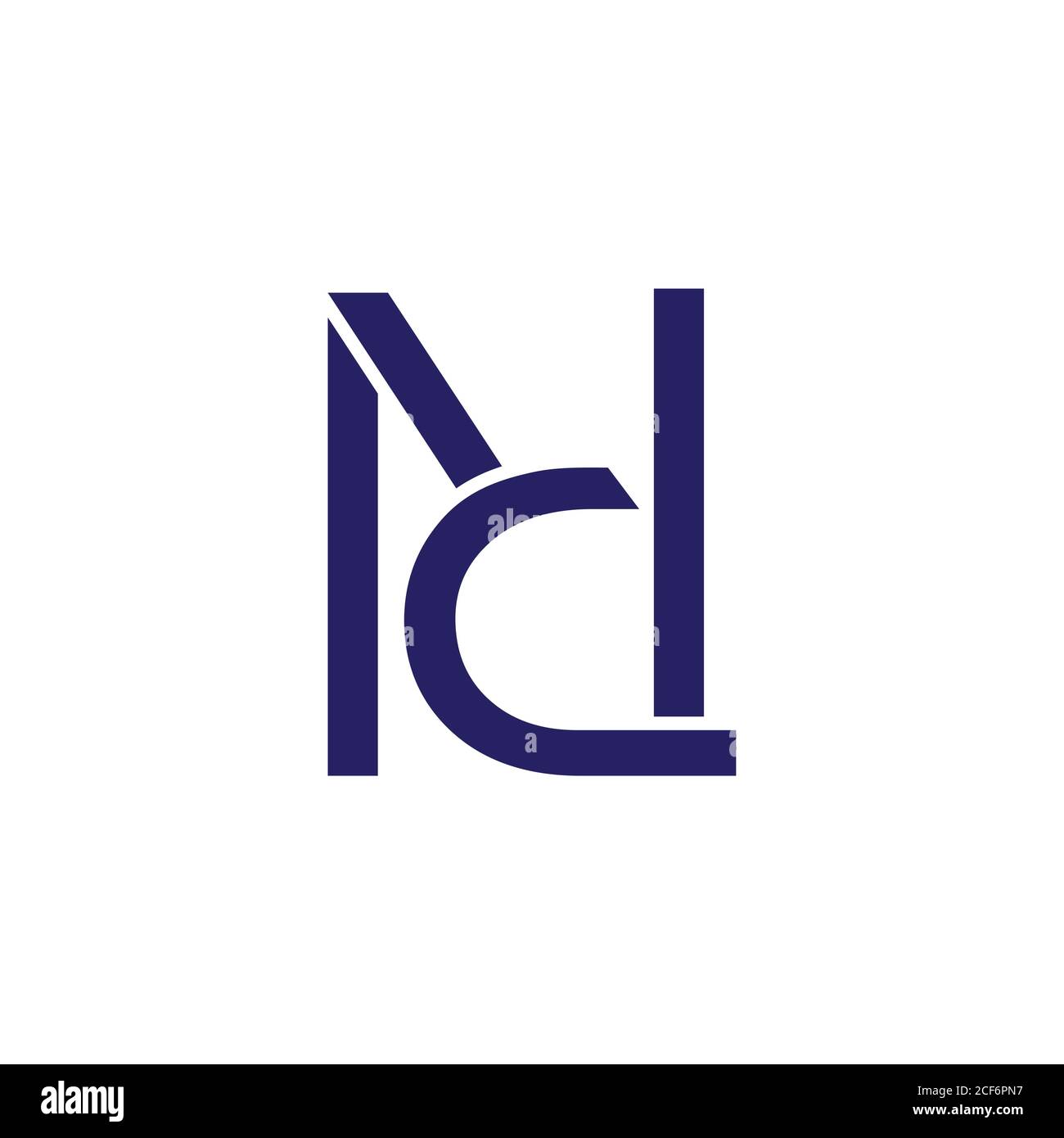 letter nd simple geometric line logo vector Stock Vector Image & Art ...