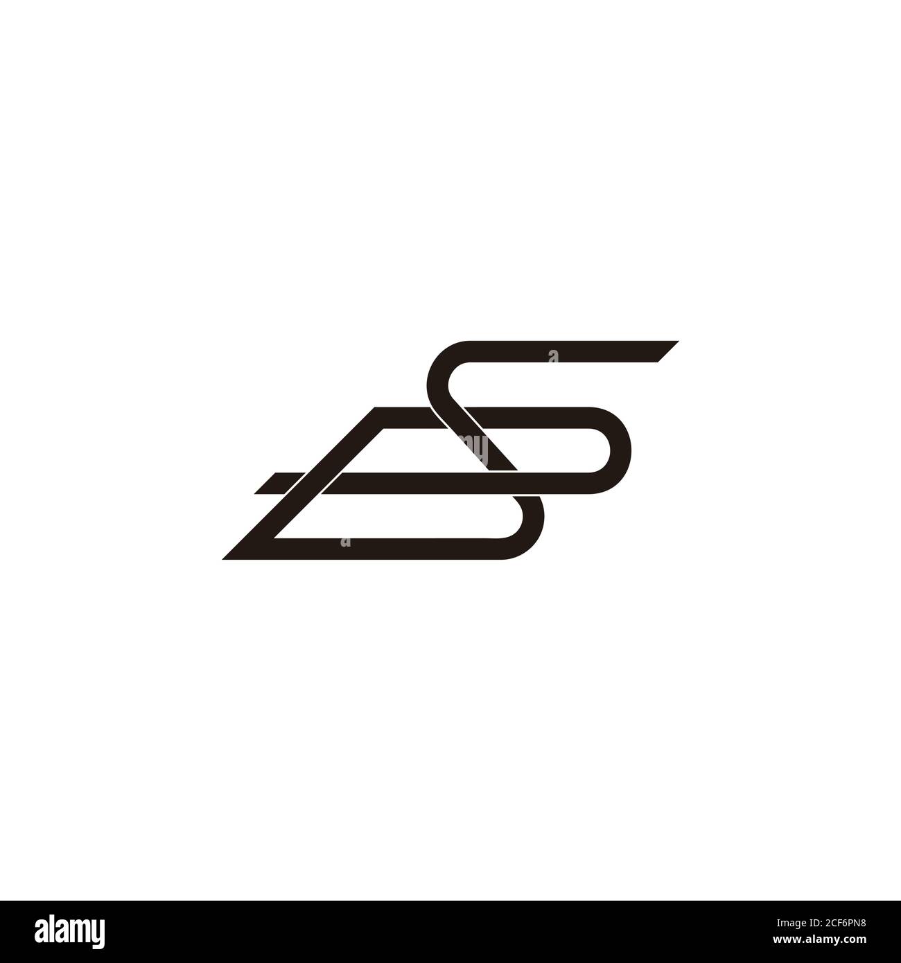letter ps linked overlapping lines logo vector Stock Vector Image & Art ...