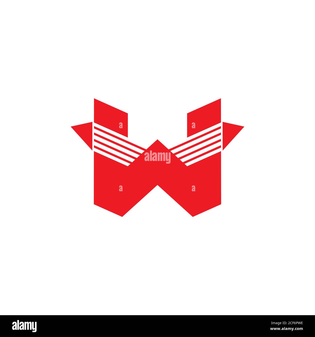 letter w stripes geometric fast arrow logo vector Stock Vector Image ...