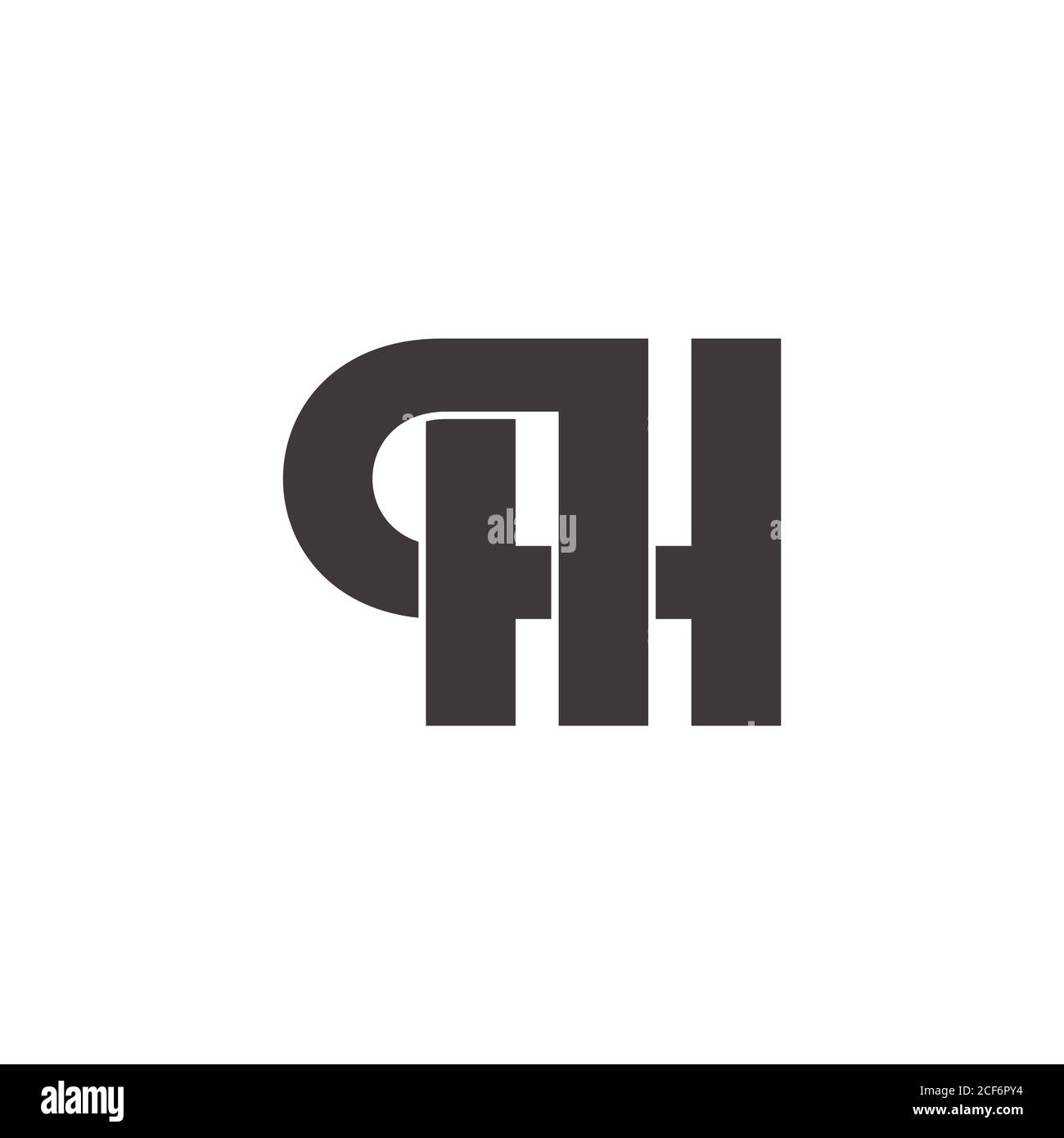 letter hq simple linked lines geometric logo vector Stock Vector Image ...