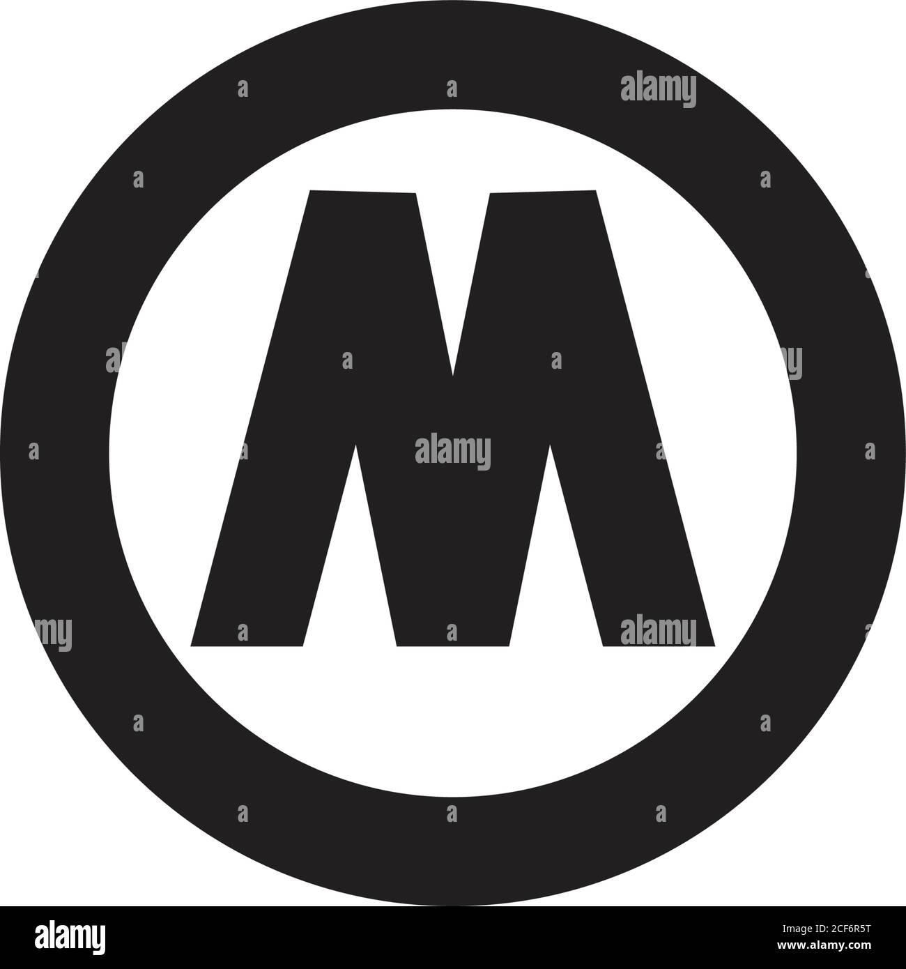 letter m simple geometric circle logo vector Stock Vector Image & Art ...