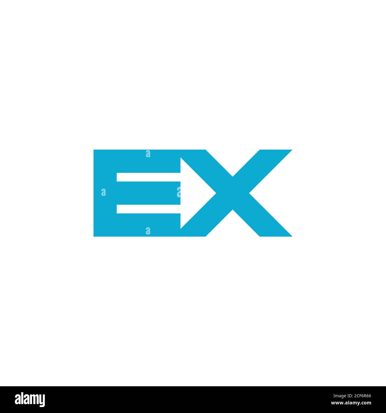 letter ex motion arrow simple geometric symbol vector Stock Vector ...