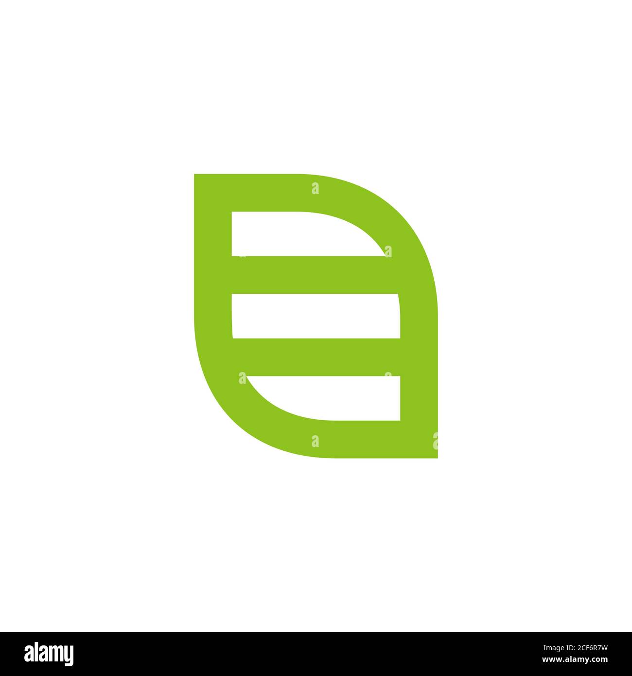 leaf green nature symbol, geometric stripes logo vector Stock Vector ...