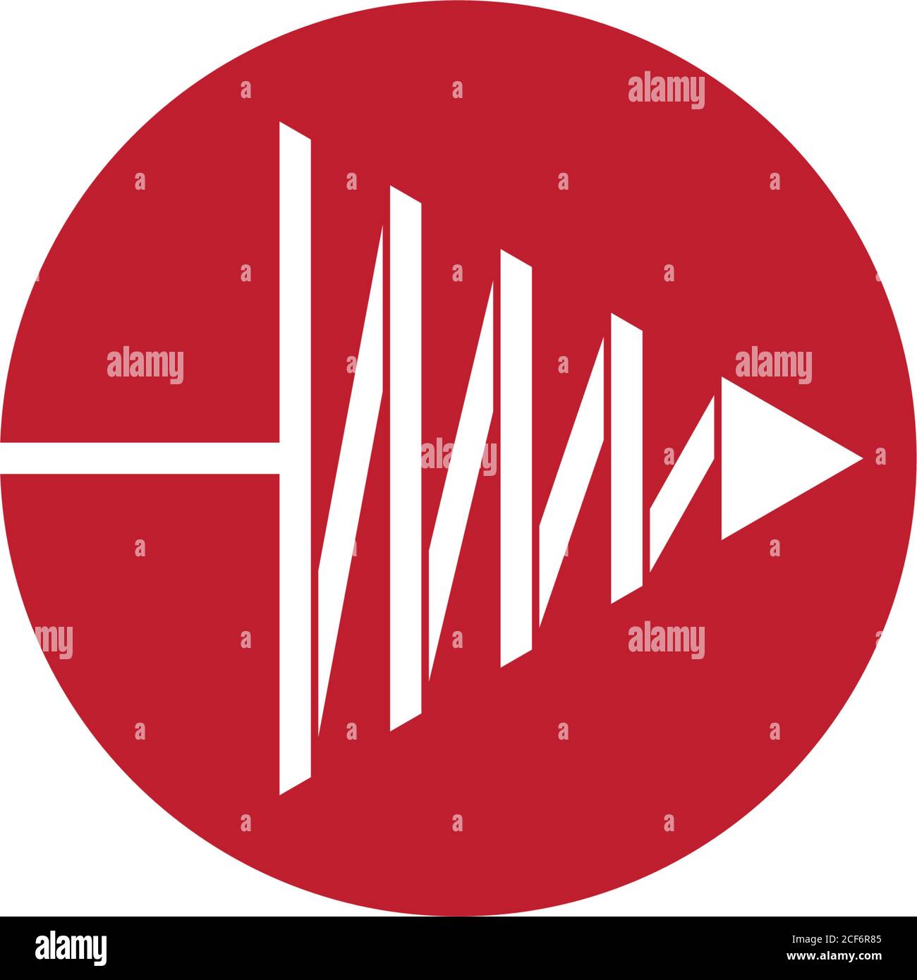 circle triangle arrow negative space logo vector Stock Vector Image ...