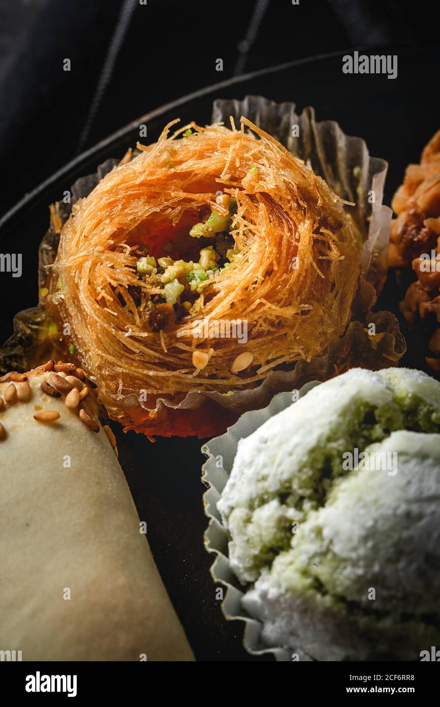 Traditional Arabic halal homemade sweet homemade, typical of Ramadan ...