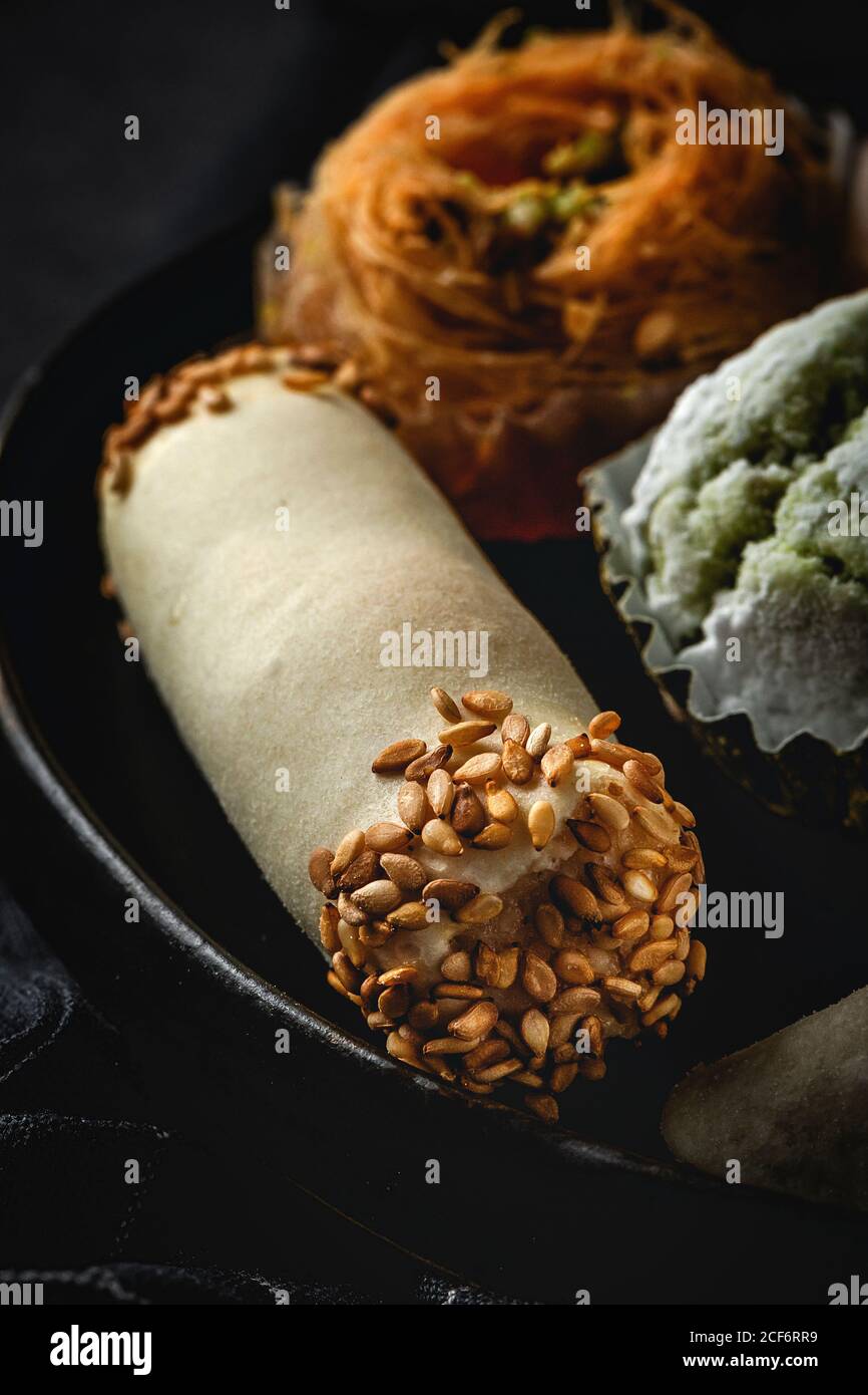 Traditional Arabic halal homemade sweet homemade, typical of Ramadan ...