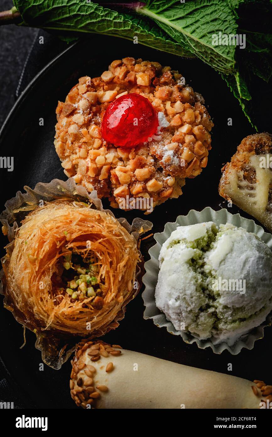 Traditional Arabic halal homemade sweet homemade, typical of Ramadan ...