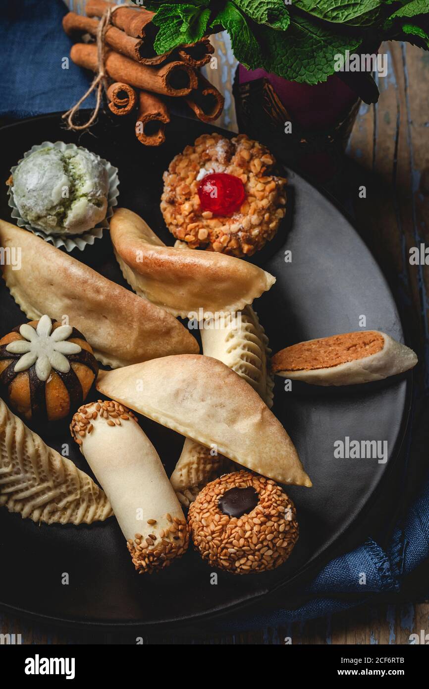 Traditional Arabic halal homemade sweet homemade, typical of Ramadan ...