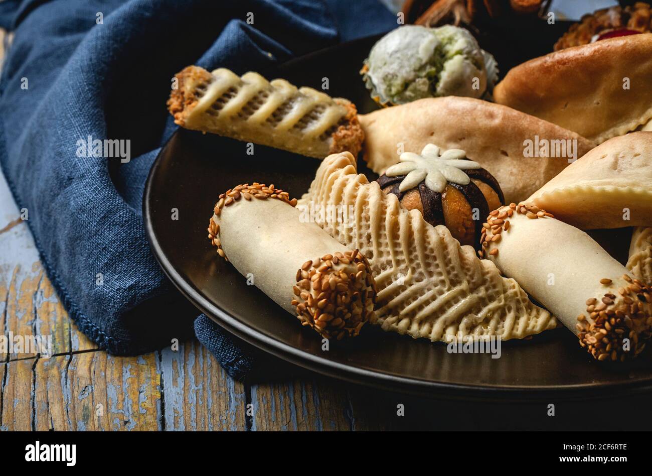 Traditional Arabic halal homemade sweet homemade, typical of Ramadan ...