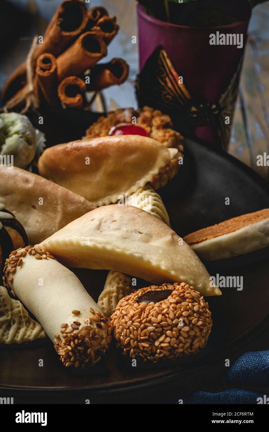 Traditional Arabic halal homemade sweet homemade, typical of Ramadan ...