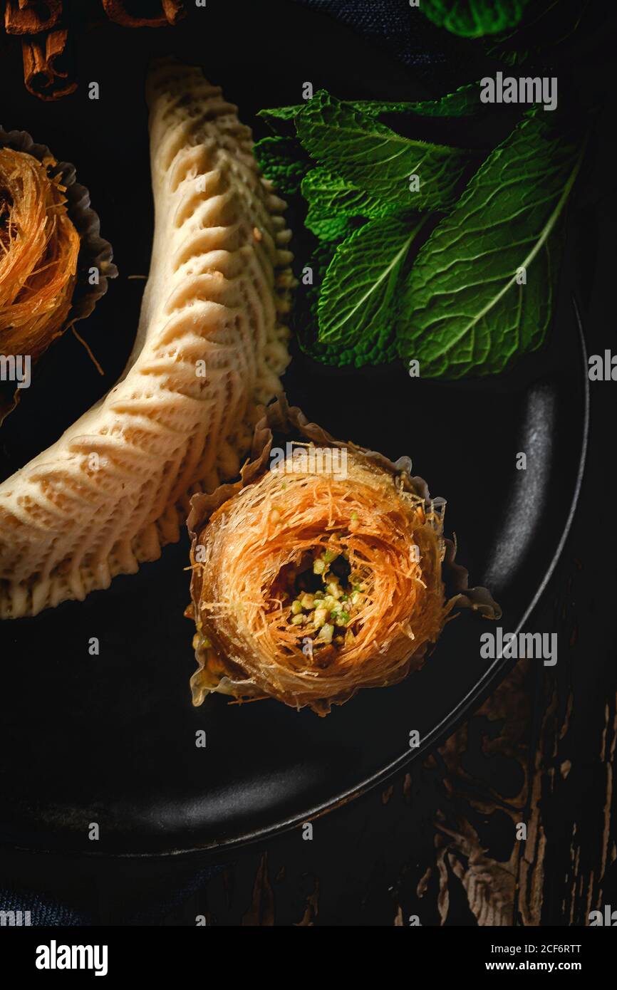 Traditional Arabic halal homemade sweet homemade, typical of Ramadan ...