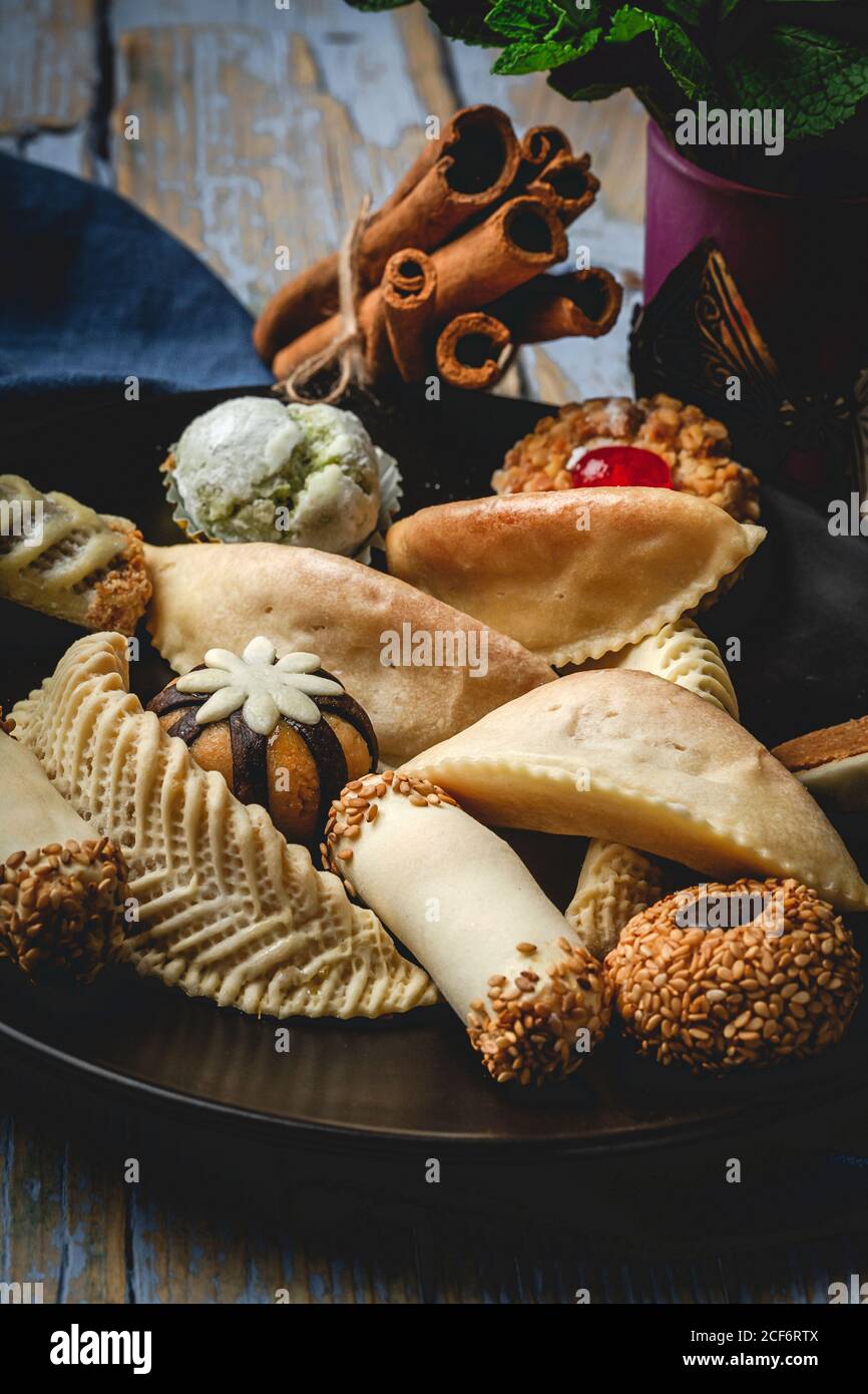 Traditional Arabic halal homemade sweet homemade, typical of Ramadan ...