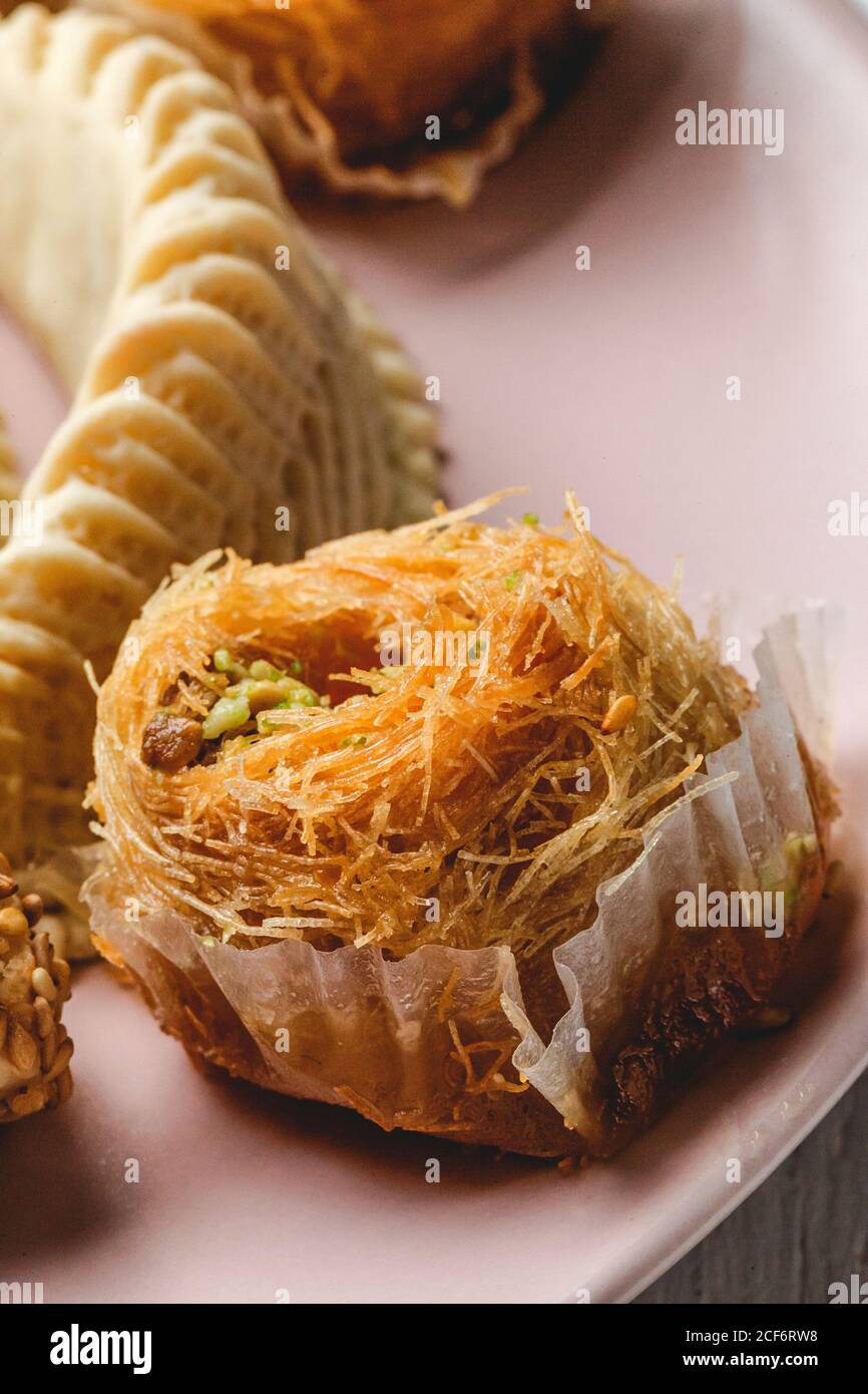 Traditional Arabic halal homemade sweet homemade, typical of Ramadan ...