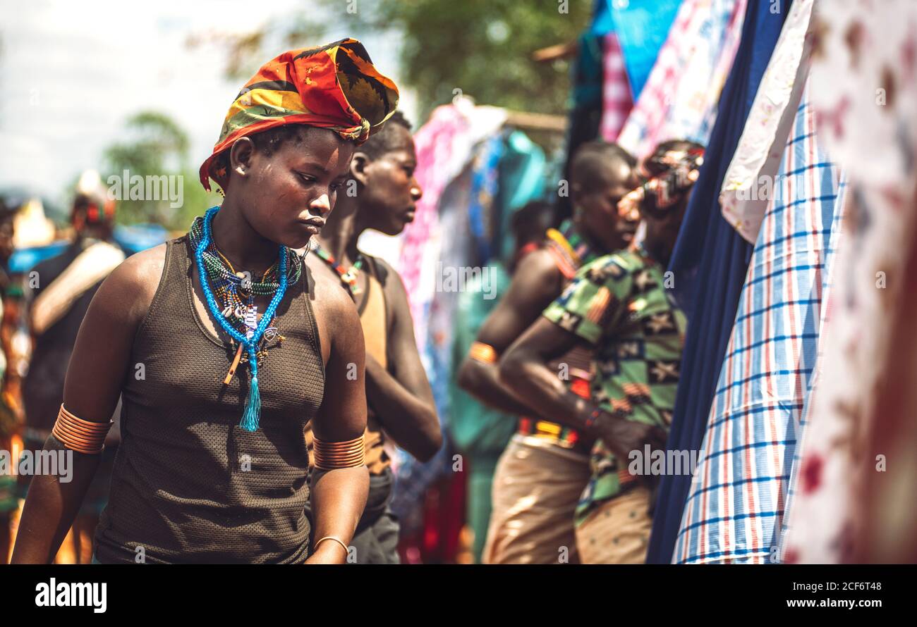 Omo Valley, Ethiopia - November 09, 2018: People from Hamer and Banna ...