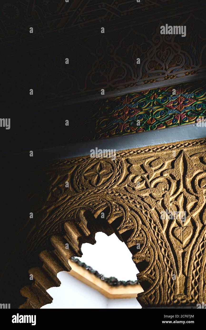 Typical building and details of Arab architecture. Doors, windows ...