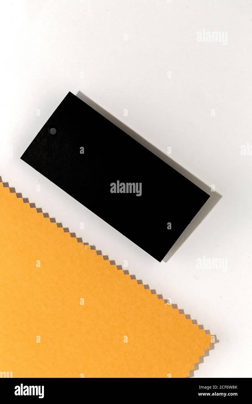 Cardboard labels for price or advertising on colorful background. Flat ...