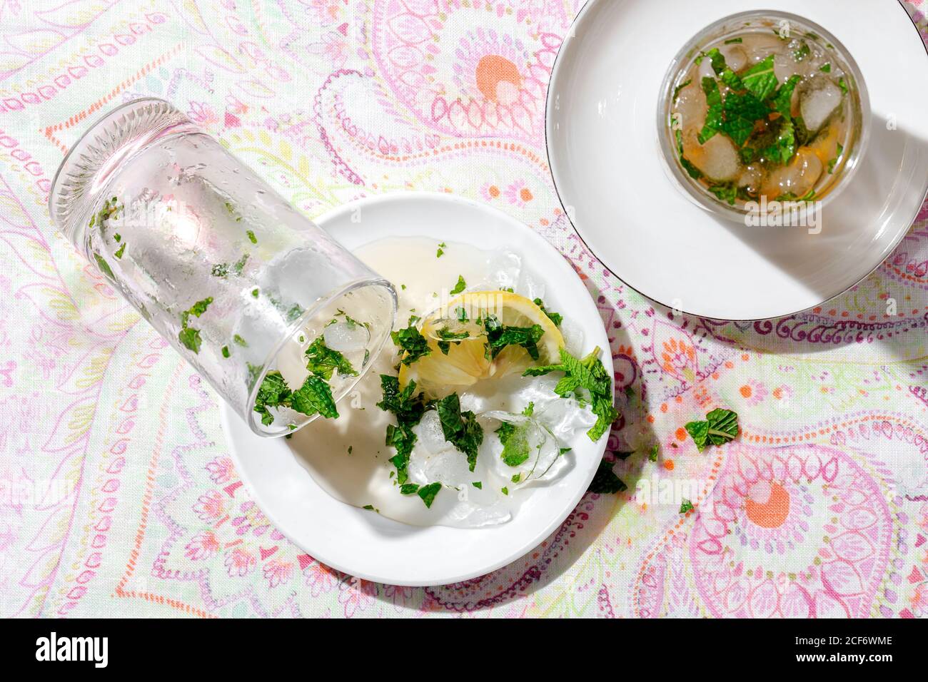 Spilled water table glass hi-res stock photography and images - Alamy