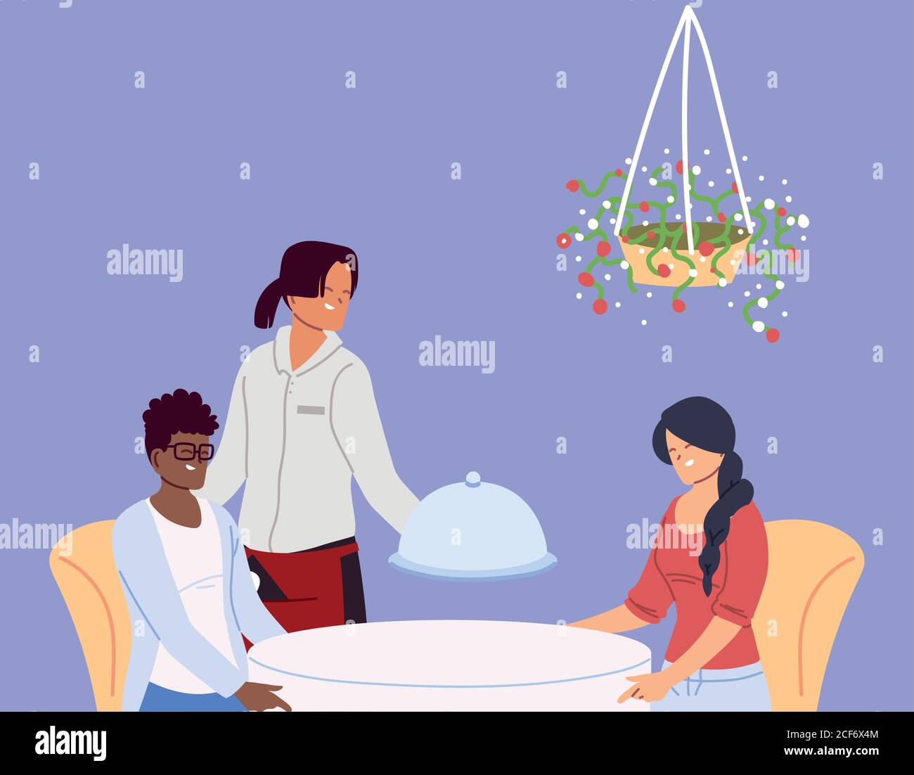 Female taking order Stock Vector Images - Alamy